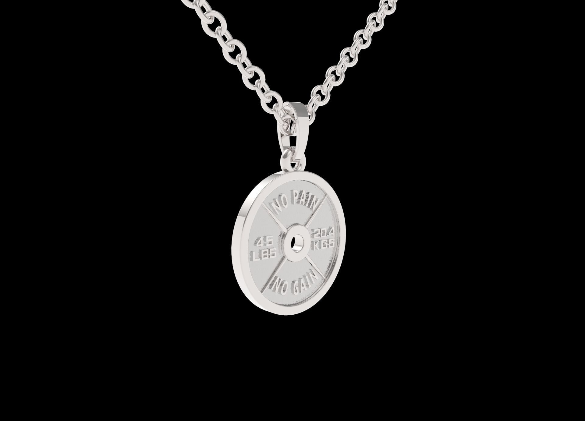 Gym Plate Pendant 3D model 3D printable | CGTrader