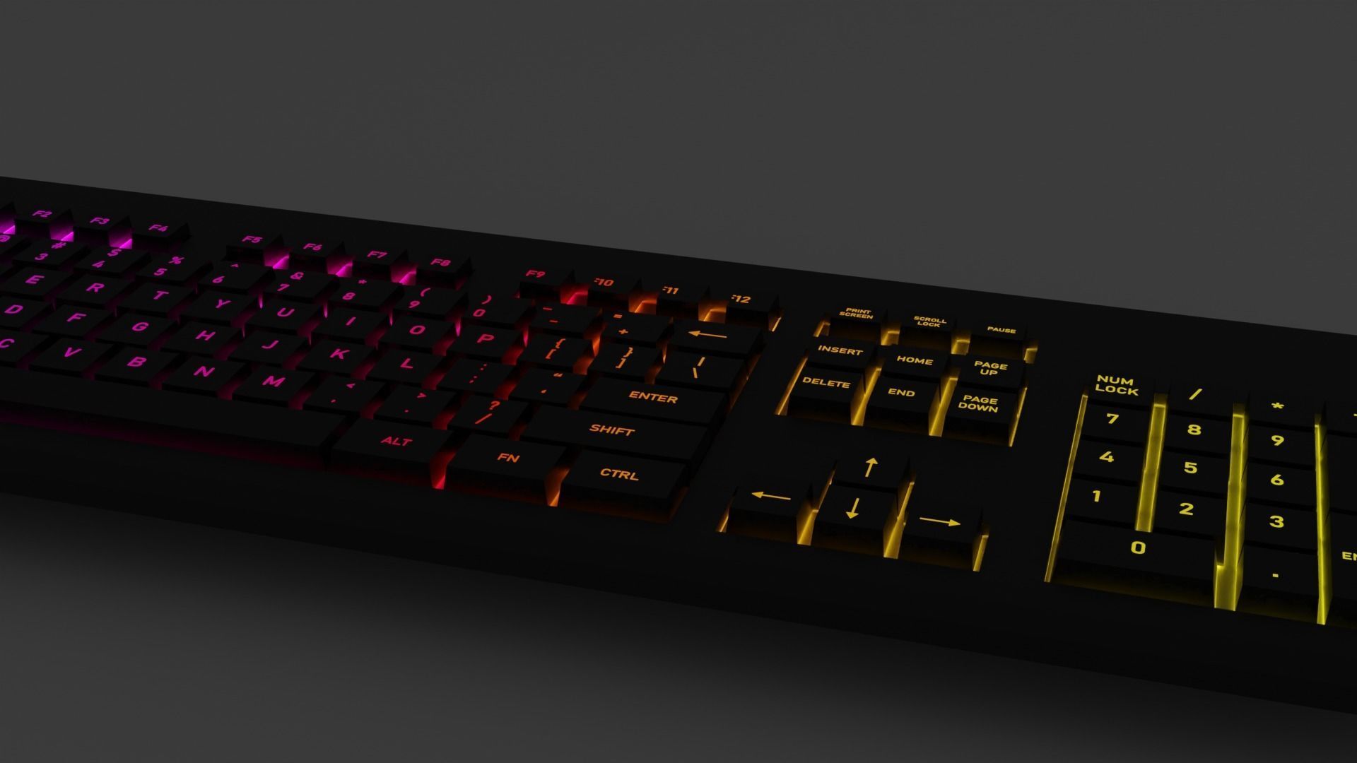 3D model Rgb Keybord VR / AR / low-poly | CGTrader