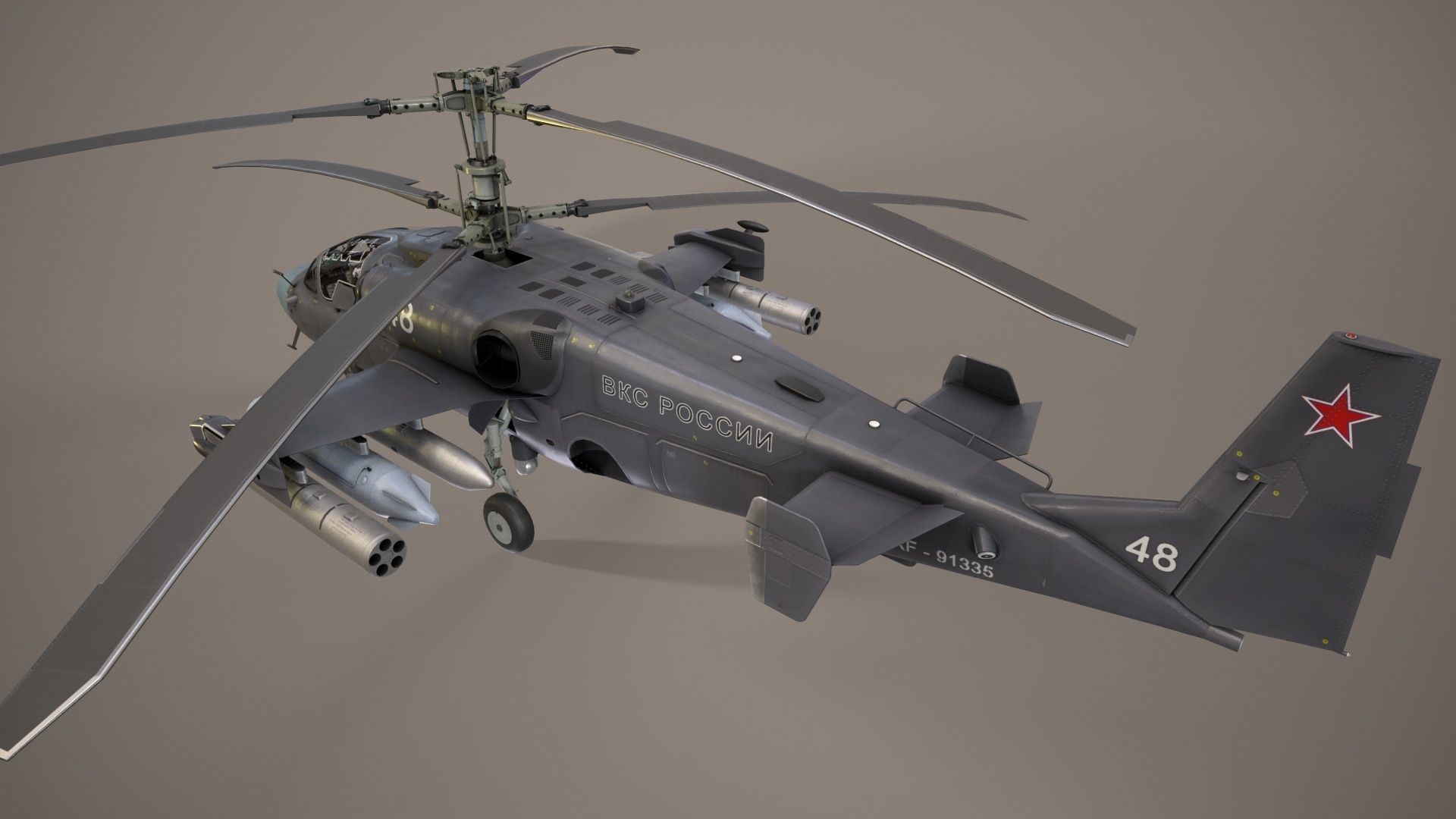 3D model Kamov Ka-52 Alligator Dark Static VR / AR / low-poly | CGTrader