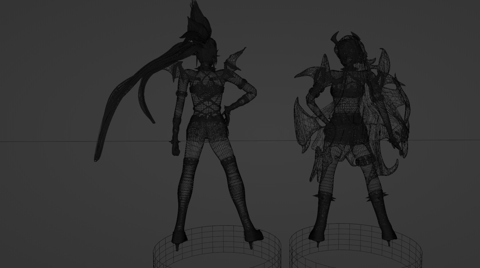 3D model Scanty and Kneesocks Daemon VR / AR / low-poly | CGTrader