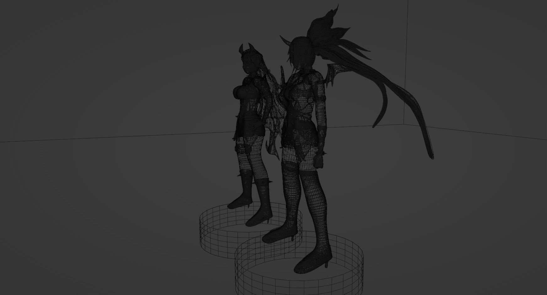 3D model Scanty and Kneesocks Daemon VR / AR / low-poly | CGTrader
