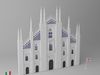3D model Milan Cathedral Duomo di Milano Facade VR / AR / low-poly ...