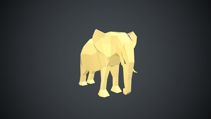 3D model Low Poly Elephant Low-poly 3D model VR / AR / low-poly | CGTrader