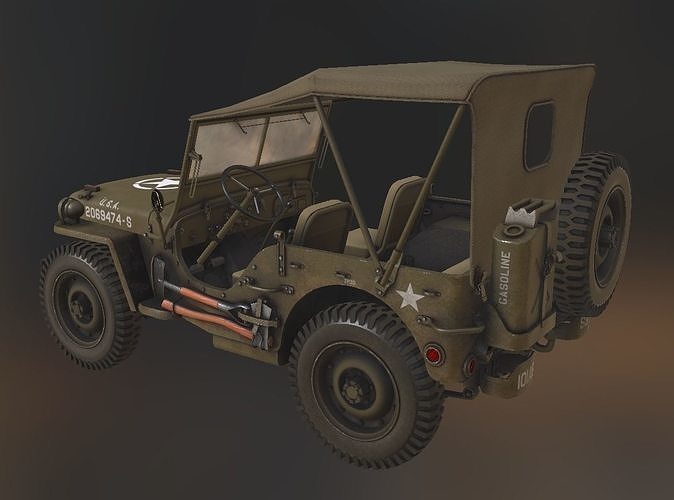3D model WW2 Jeep VR / AR / low-poly | CGTrader
