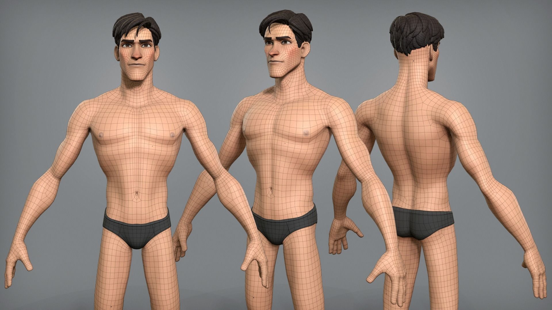 3D model Cartoon male character Scott base mesh VR / AR / low-poly | CGTrader