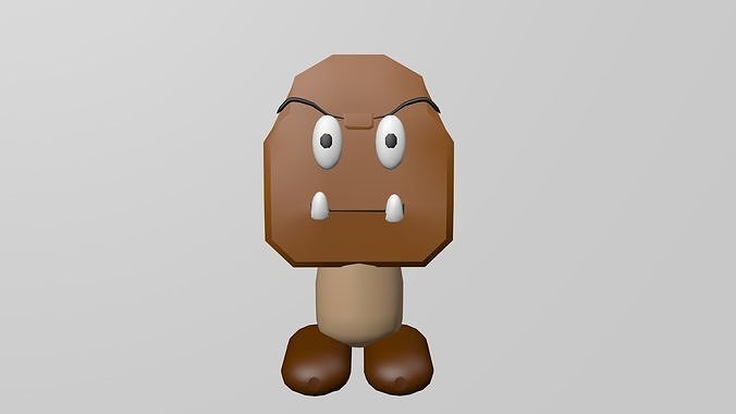 Low Poly Goomba 3D model | CGTrader