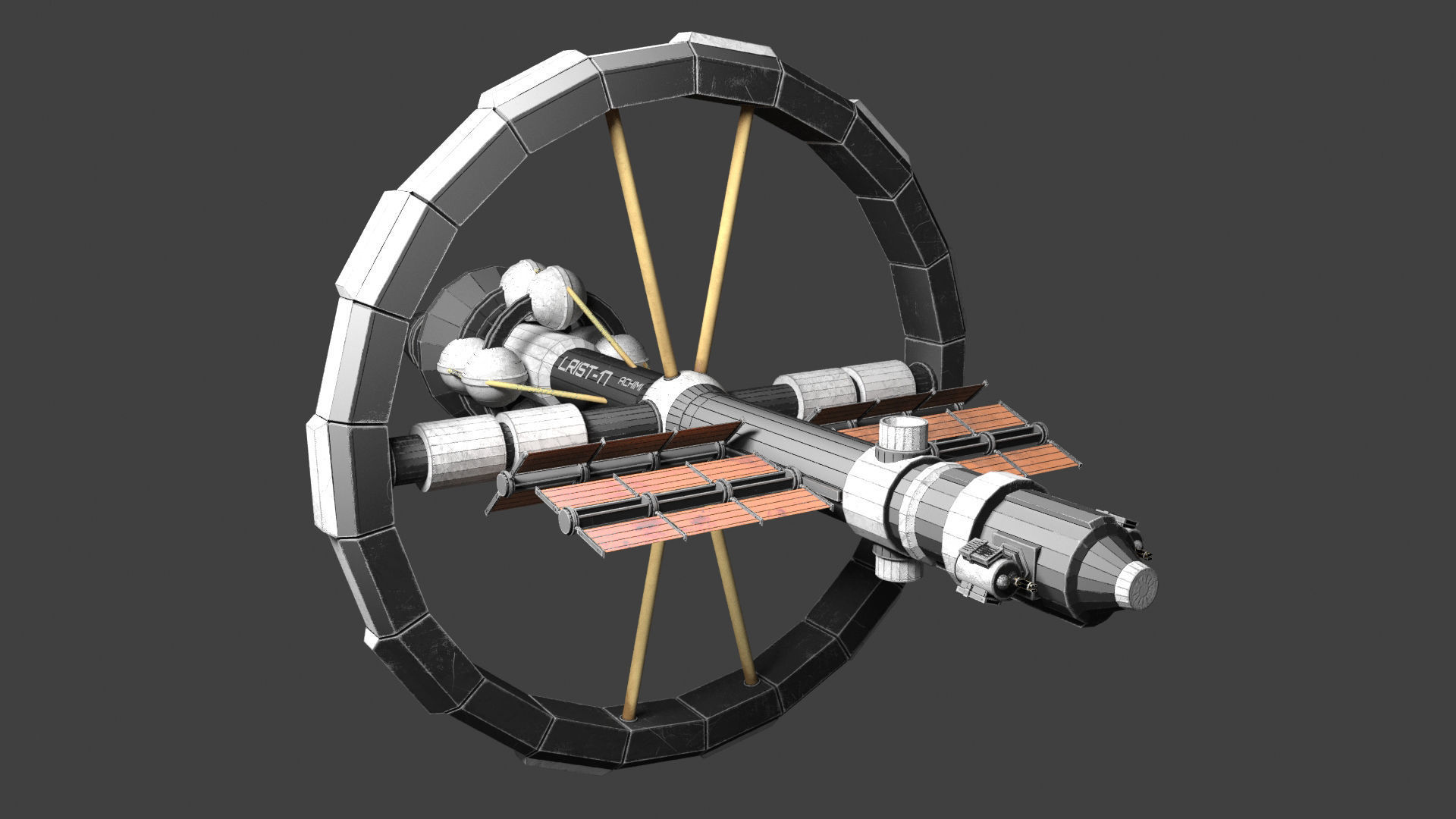 3D model Space Station ACHIMI VR / AR / low-poly | CGTrader