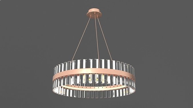 Chandelier crystal pendant light free 3D model | CGTrader