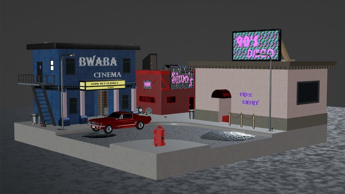 3D model 90s Island LOW POLY MODEL VR / AR / low-poly | CGTrader