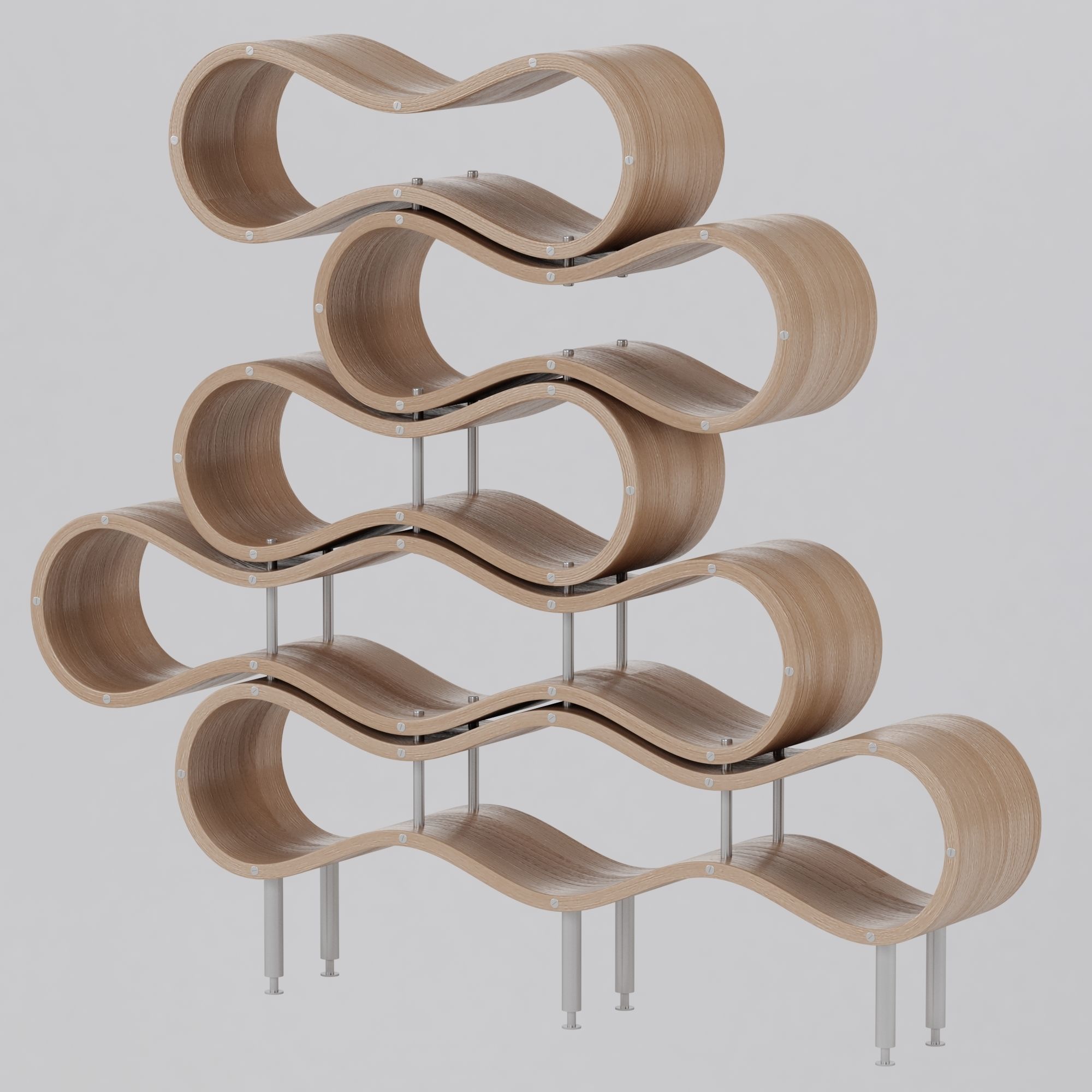 Wavy shelf 3D model | CGTrader