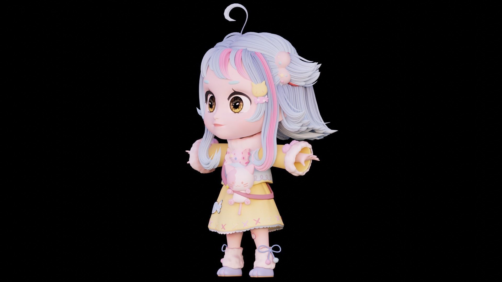 Chibi Character - Ready to rig 3D model | CGTrader