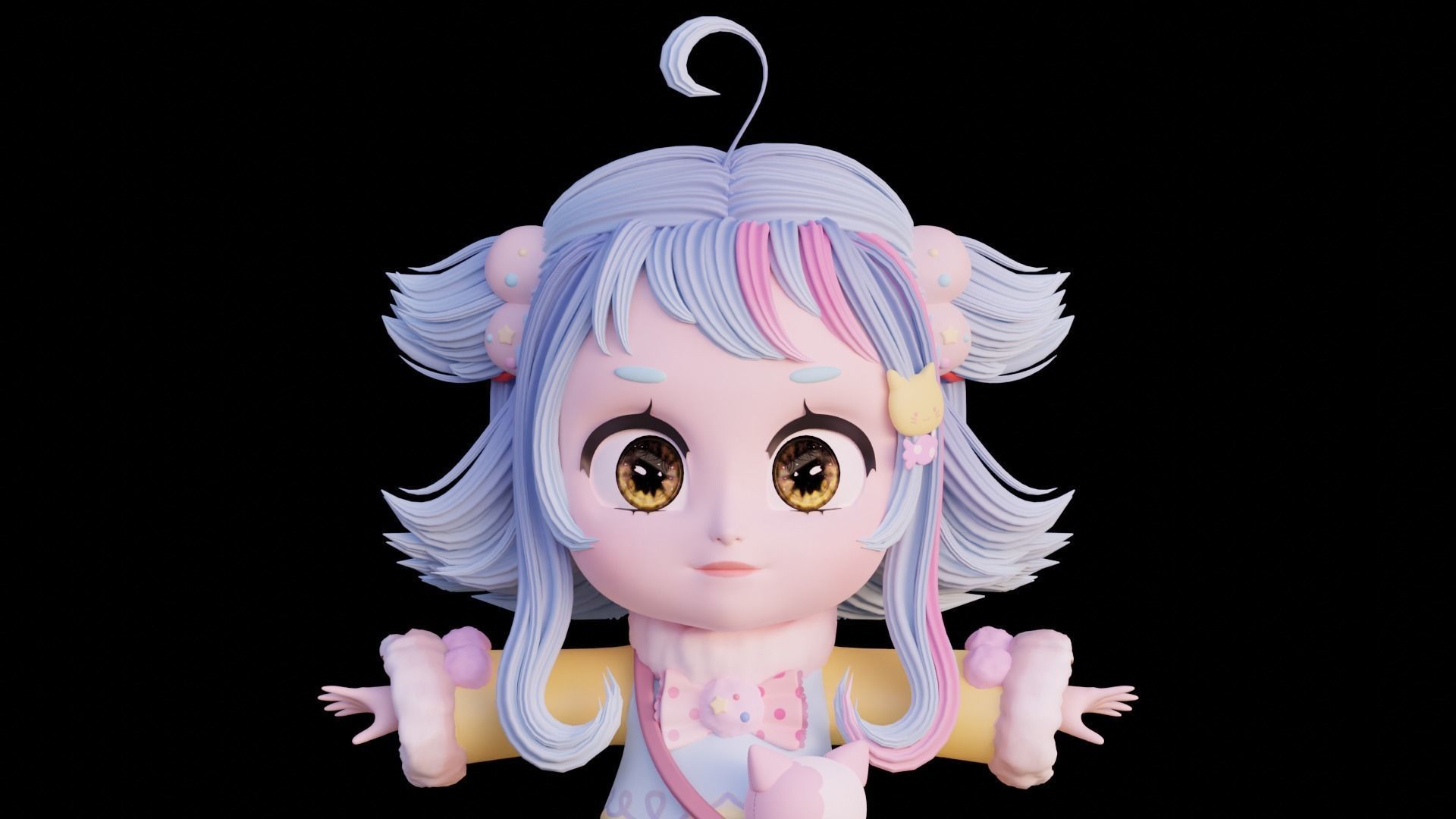 Chibi Character - Ready to rig 3D model | CGTrader