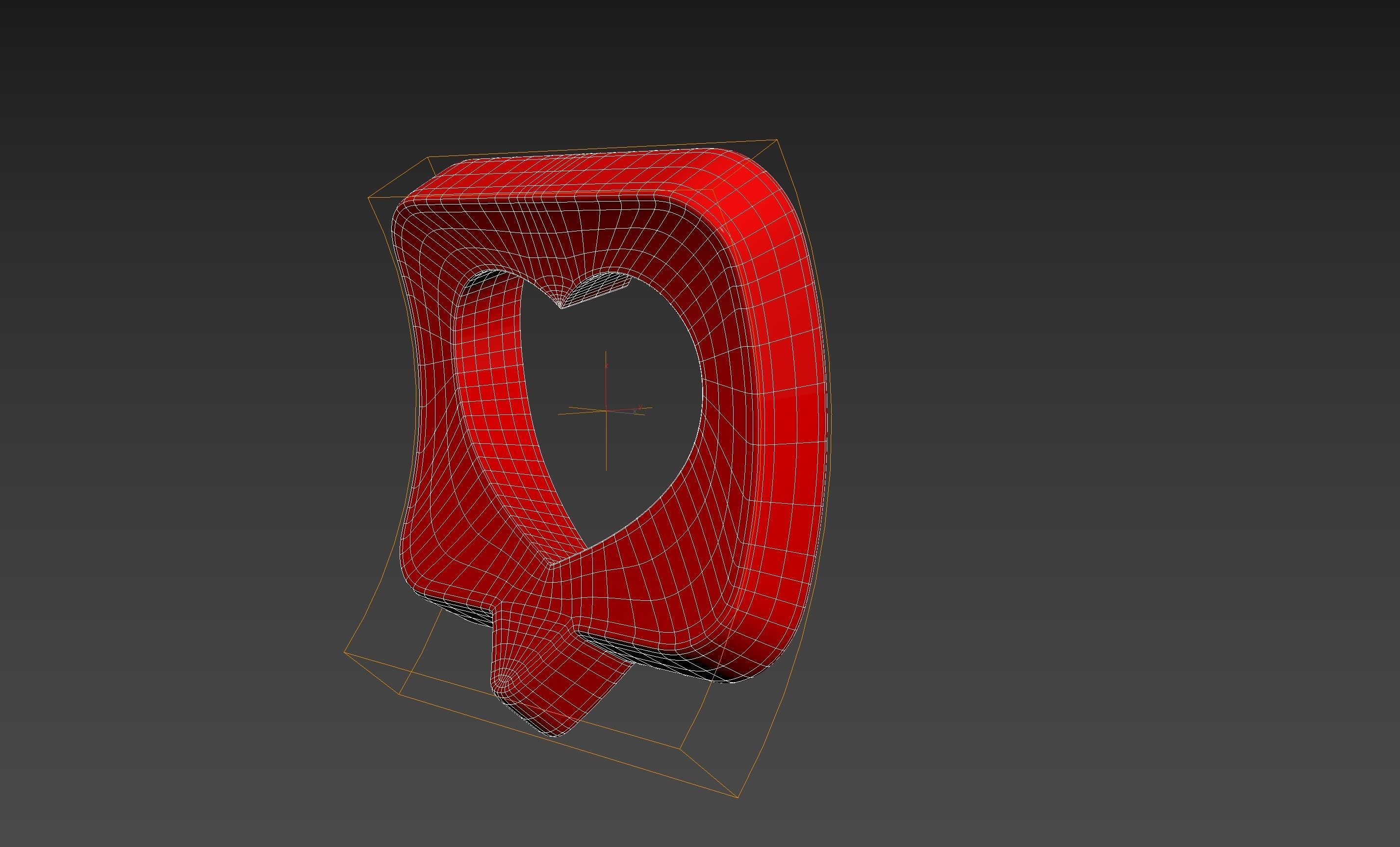 Symbol008 Heart Message 3D model | CGTrader