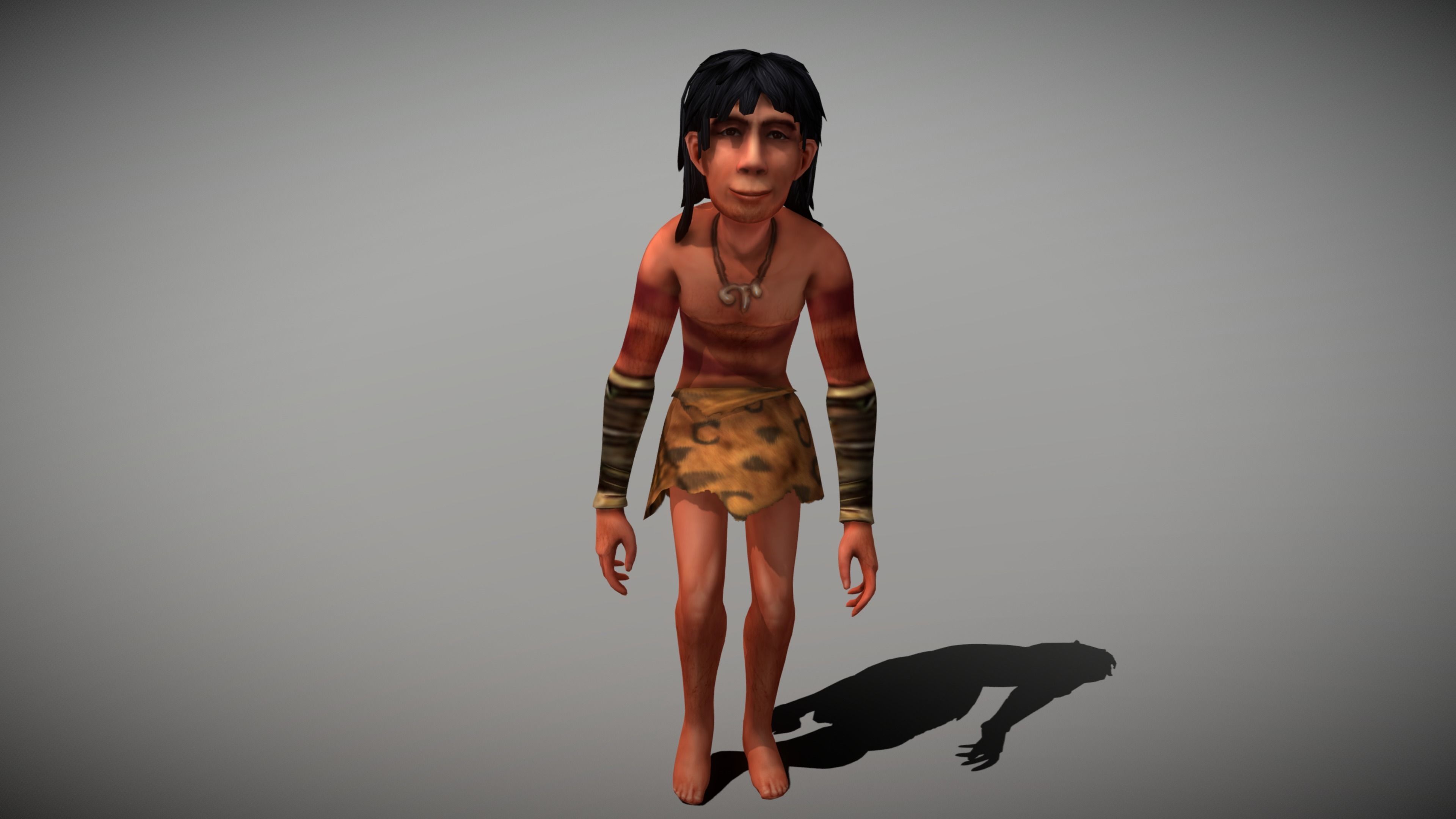3D model Caveman Man VR / AR / low-poly | CGTrader