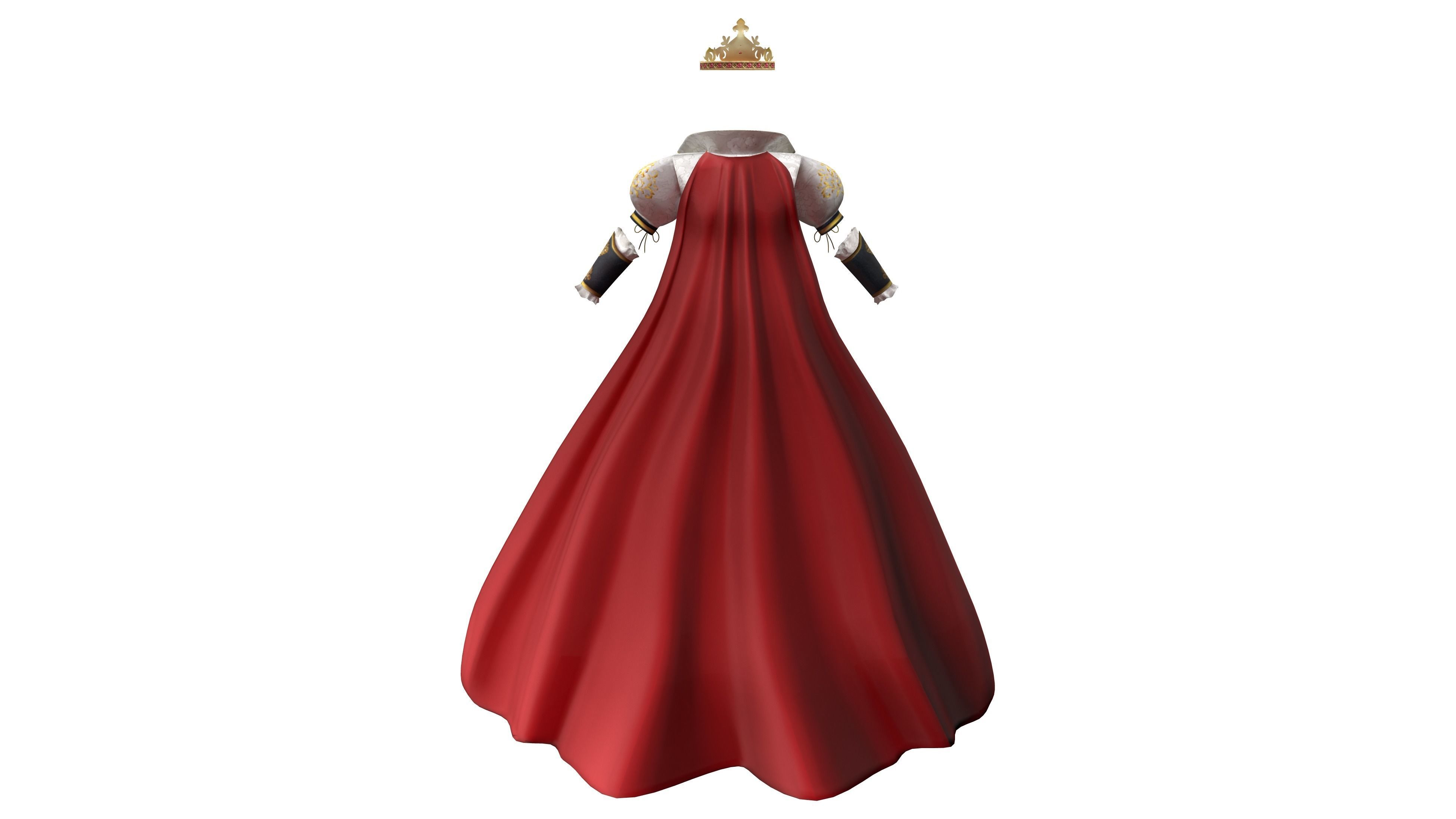 3D model Full Medieval Quin Royal Quin Outfit VR / AR / low-poly | CGTrader