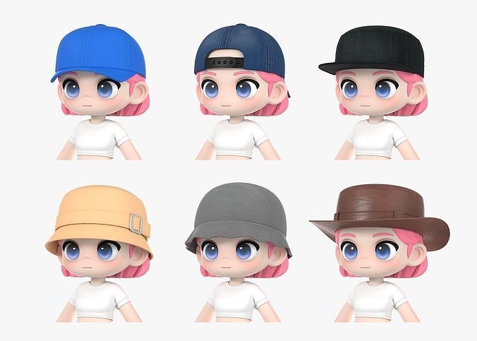 3D model Modular Cap and Hat VR / AR / low-poly | CGTrader