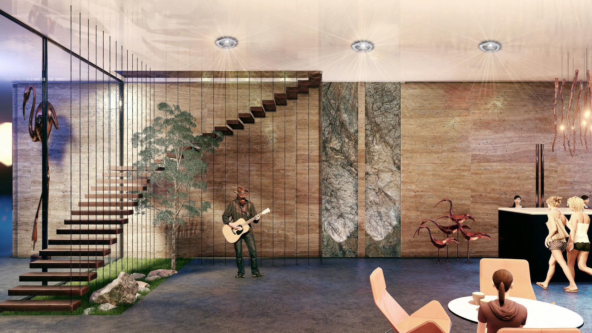 Tower in a city FULL Residential building Revit Lumion 3D model | CGTrader