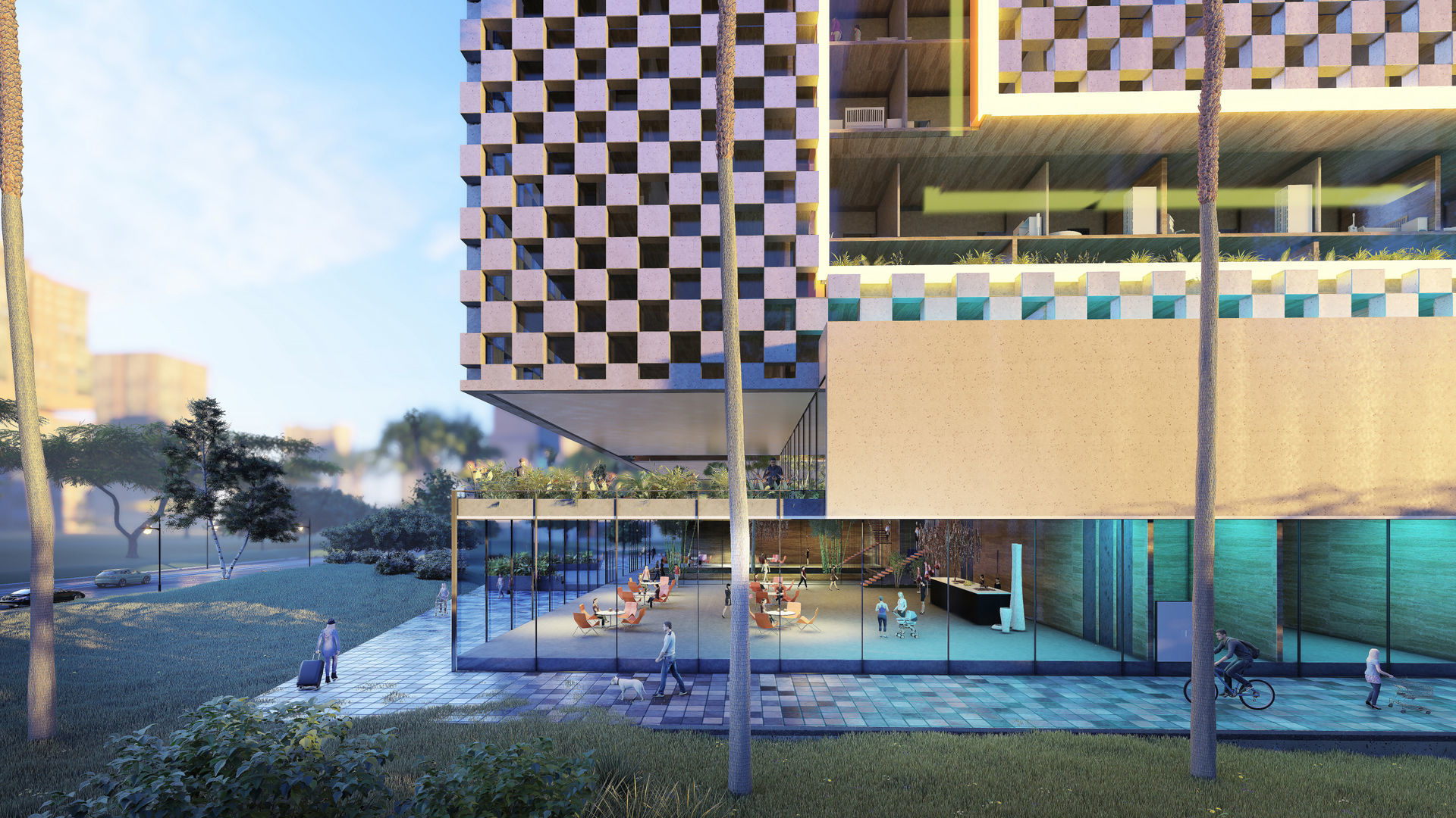 Tower in a city FULL Residential building Revit Lumion 3D model | CGTrader