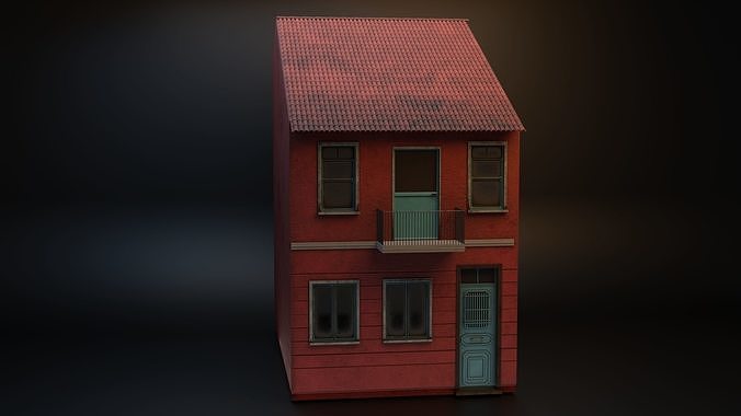 Dublex Red House 3D model | CGTrader