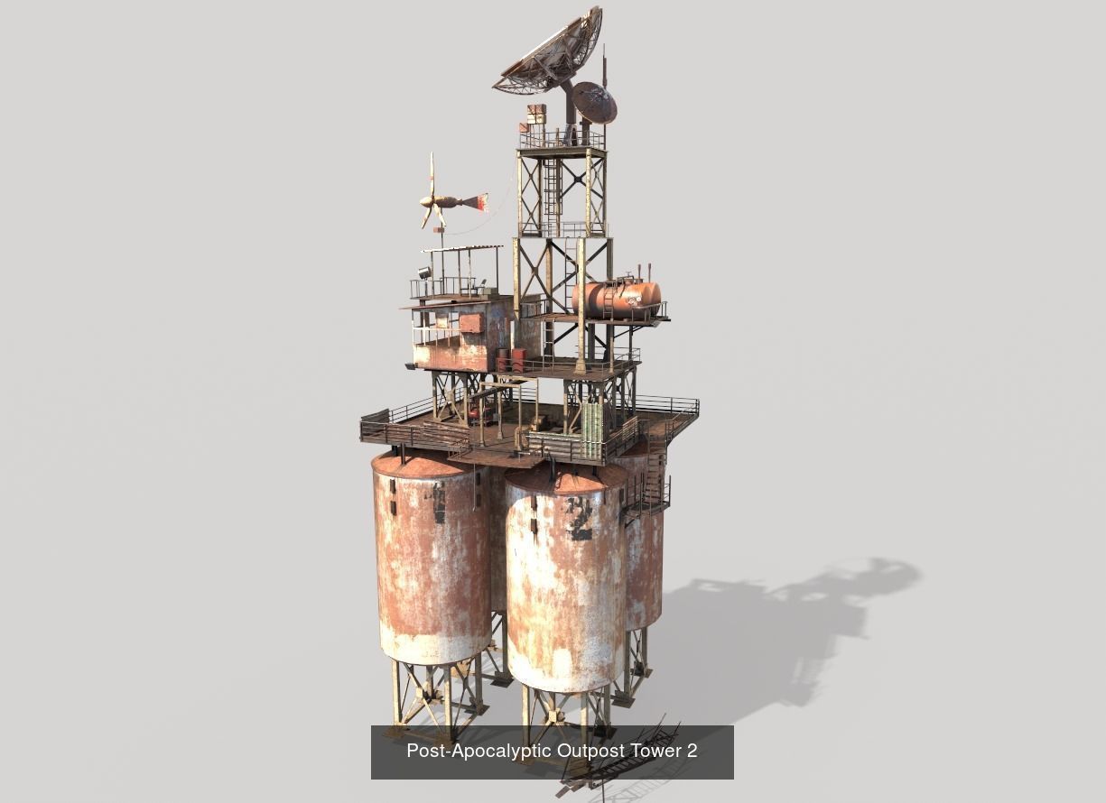 3D Model Collection Post-Apocalyptic Objects VR / AR / low-poly | CGTrader