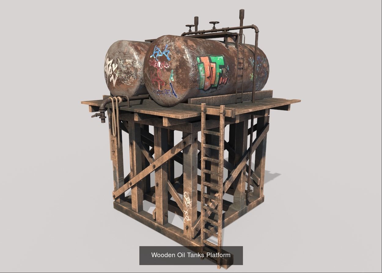 3D Model Collection Post-Apocalyptic Objects VR / AR / low-poly | CGTrader