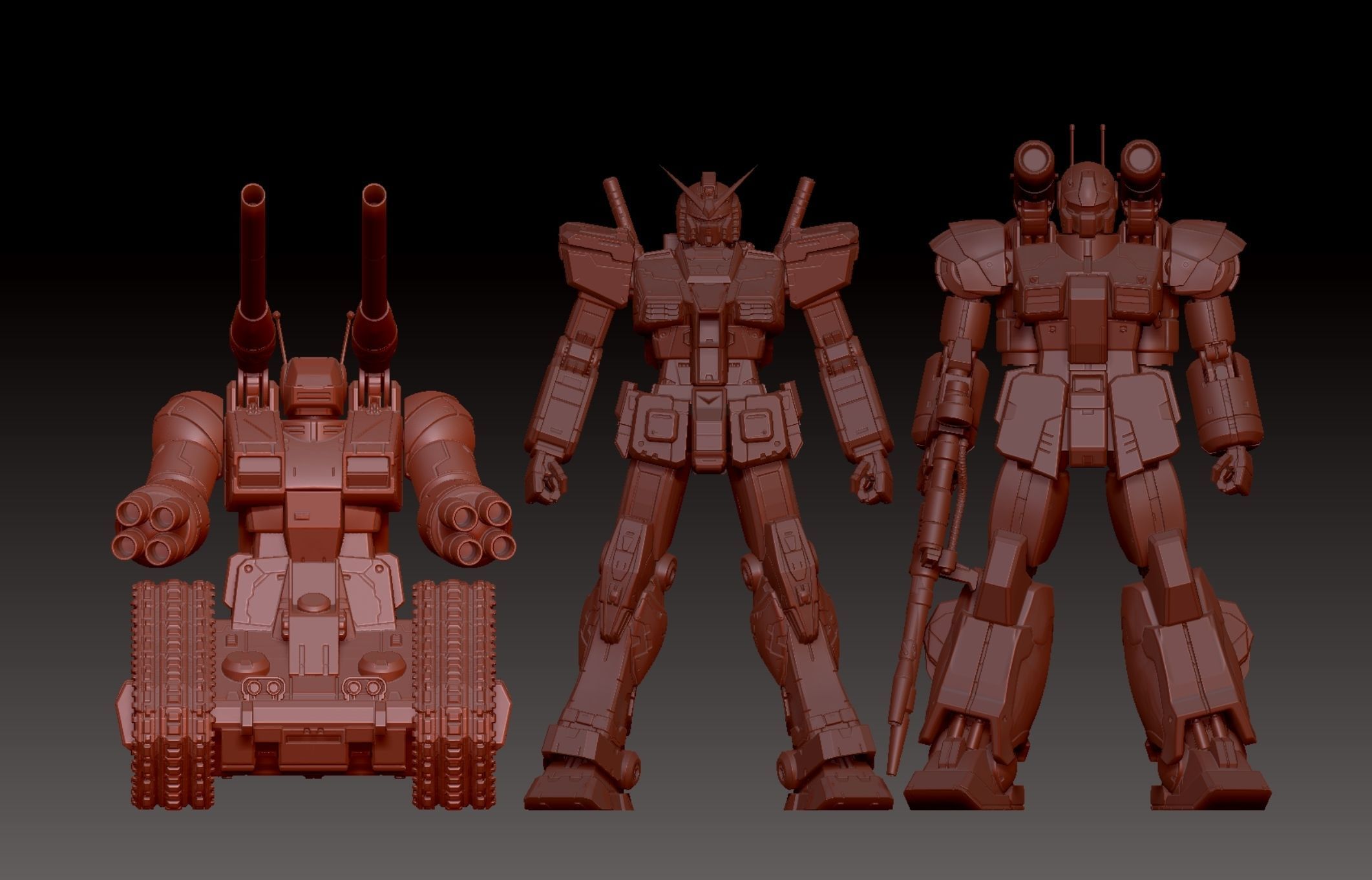 Guntank RX-75-4 3D model 3D printable | CGTrader