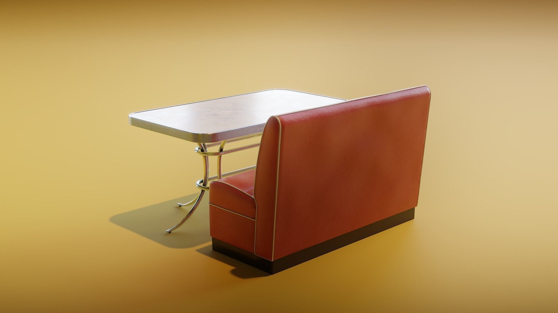 3D model Retro Diner Booth VR / AR / low-poly | CGTrader