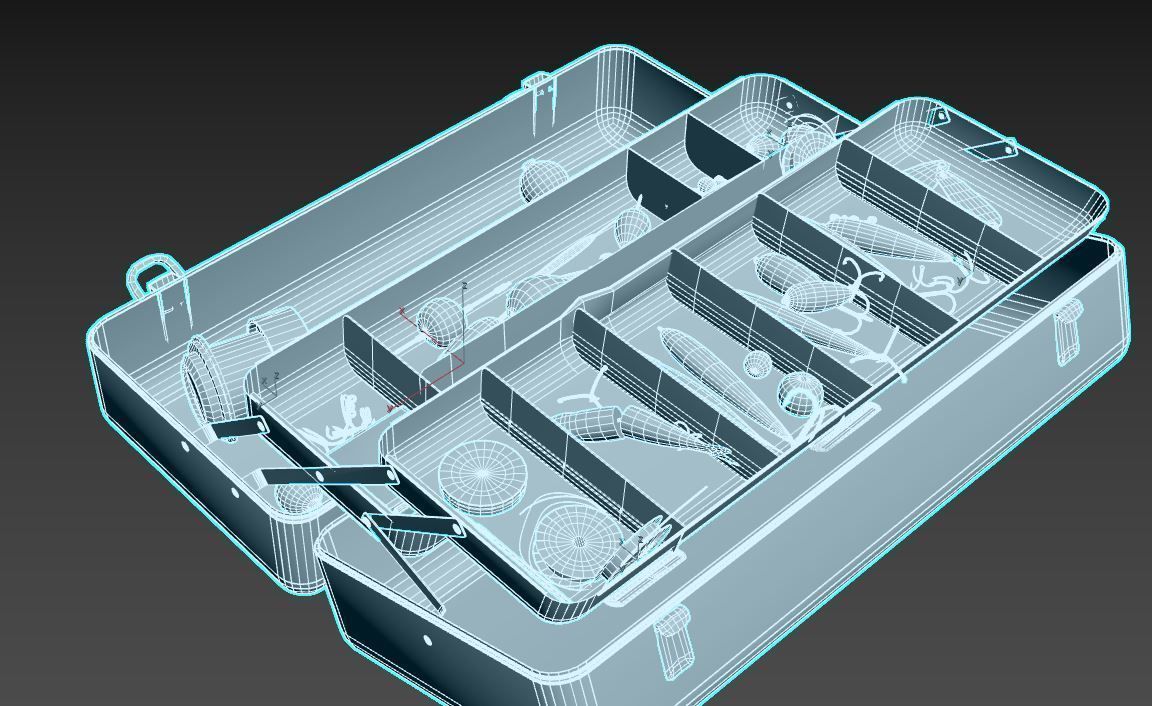 Old Fishing Tackle Box 3D model | CGTrader