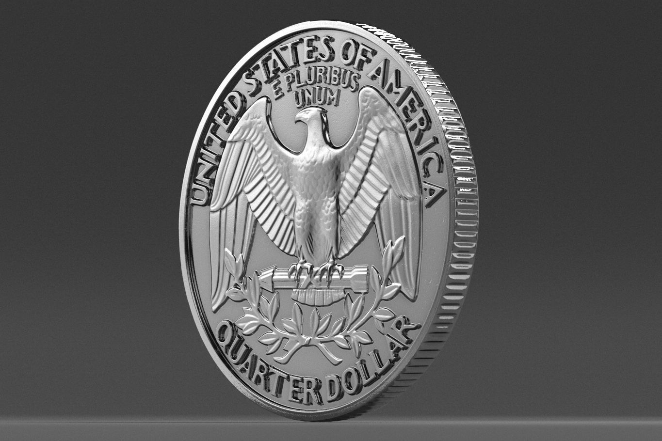Quarter Dollar 3D model animated | CGTrader
