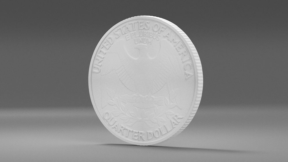 Quarter Dollar 3D model animated | CGTrader