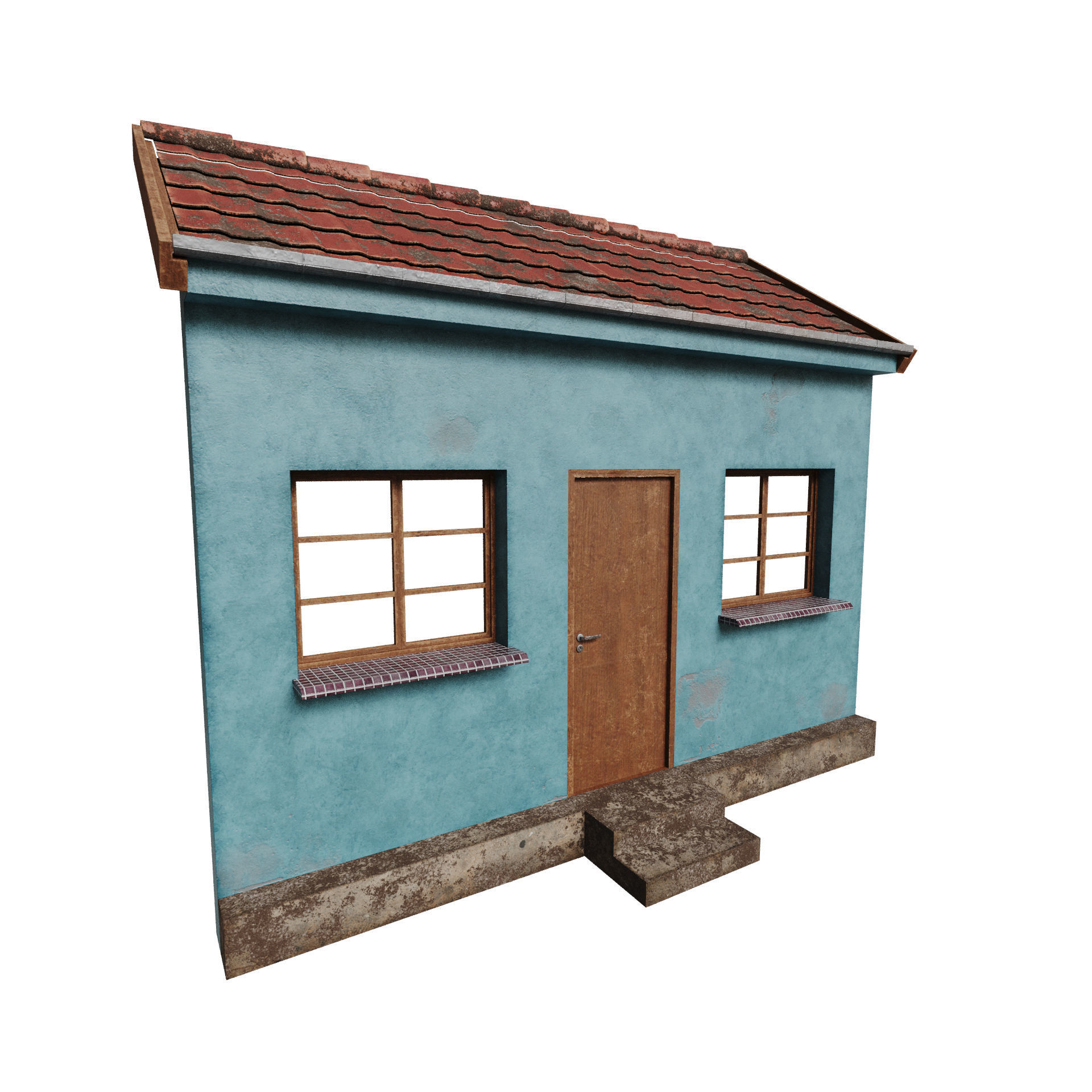 Old Simple Facade 3D model | CGTrader