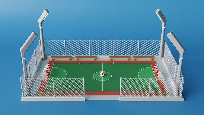 3D model Football Field VR / AR / low-poly | CGTrader