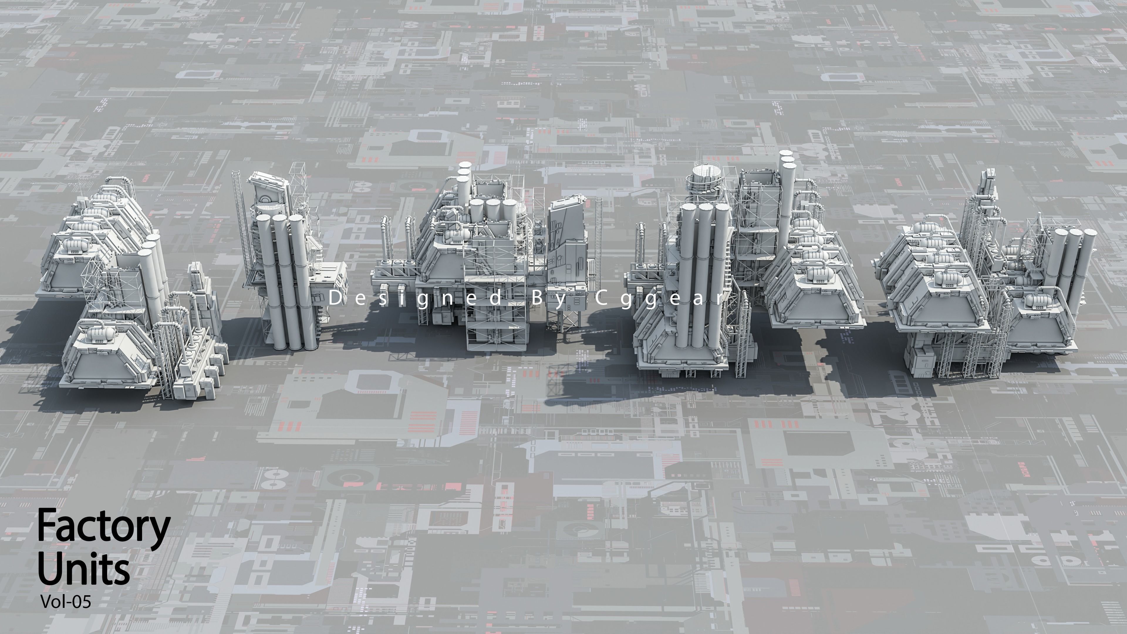 Scifi City Building Factory Units Vol 6 3D model | CGTrader