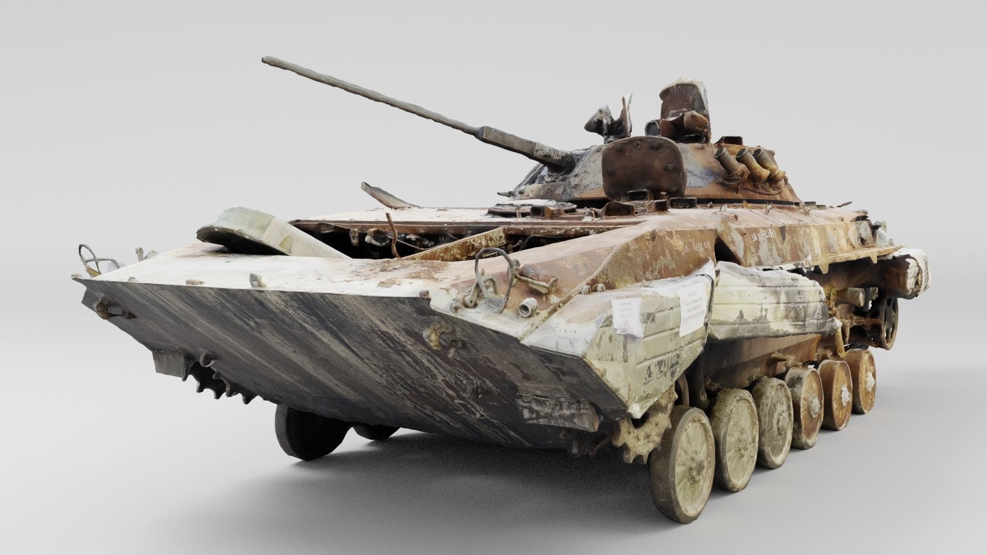 russian BMP-2 IFV destroyed by Ukrainian army 3D model | CGTrader