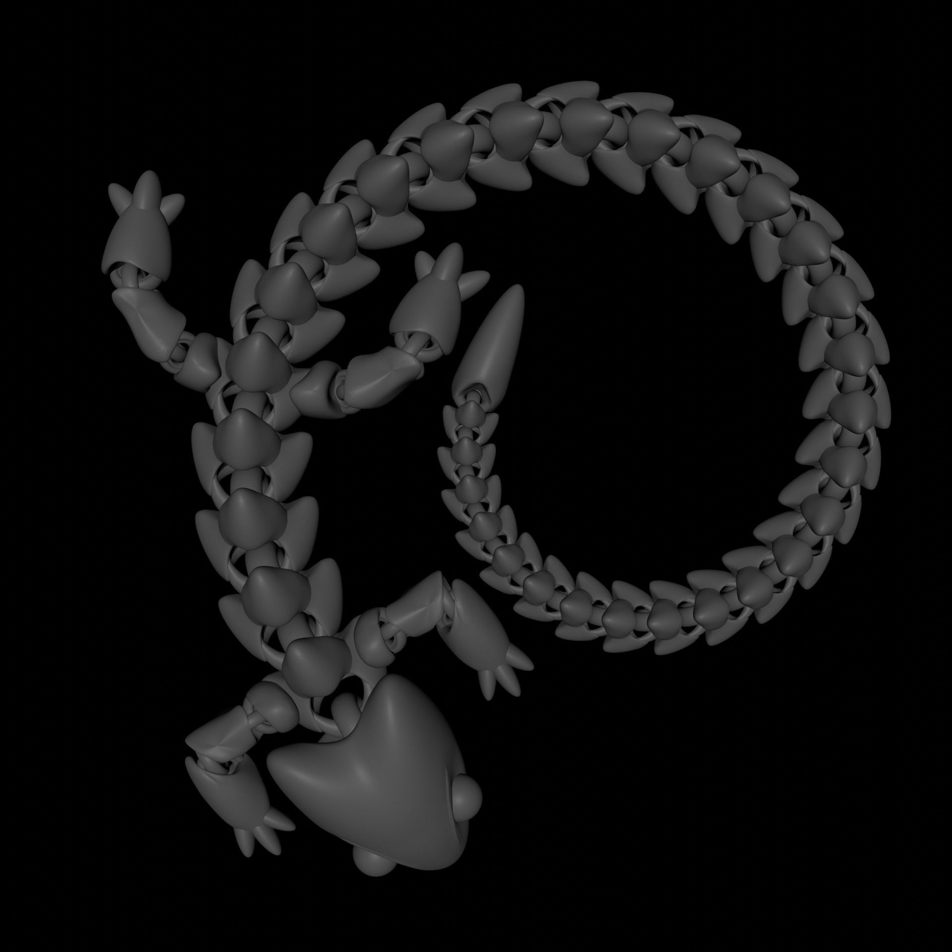 Articulate lizard 3D model 3D printable | CGTrader
