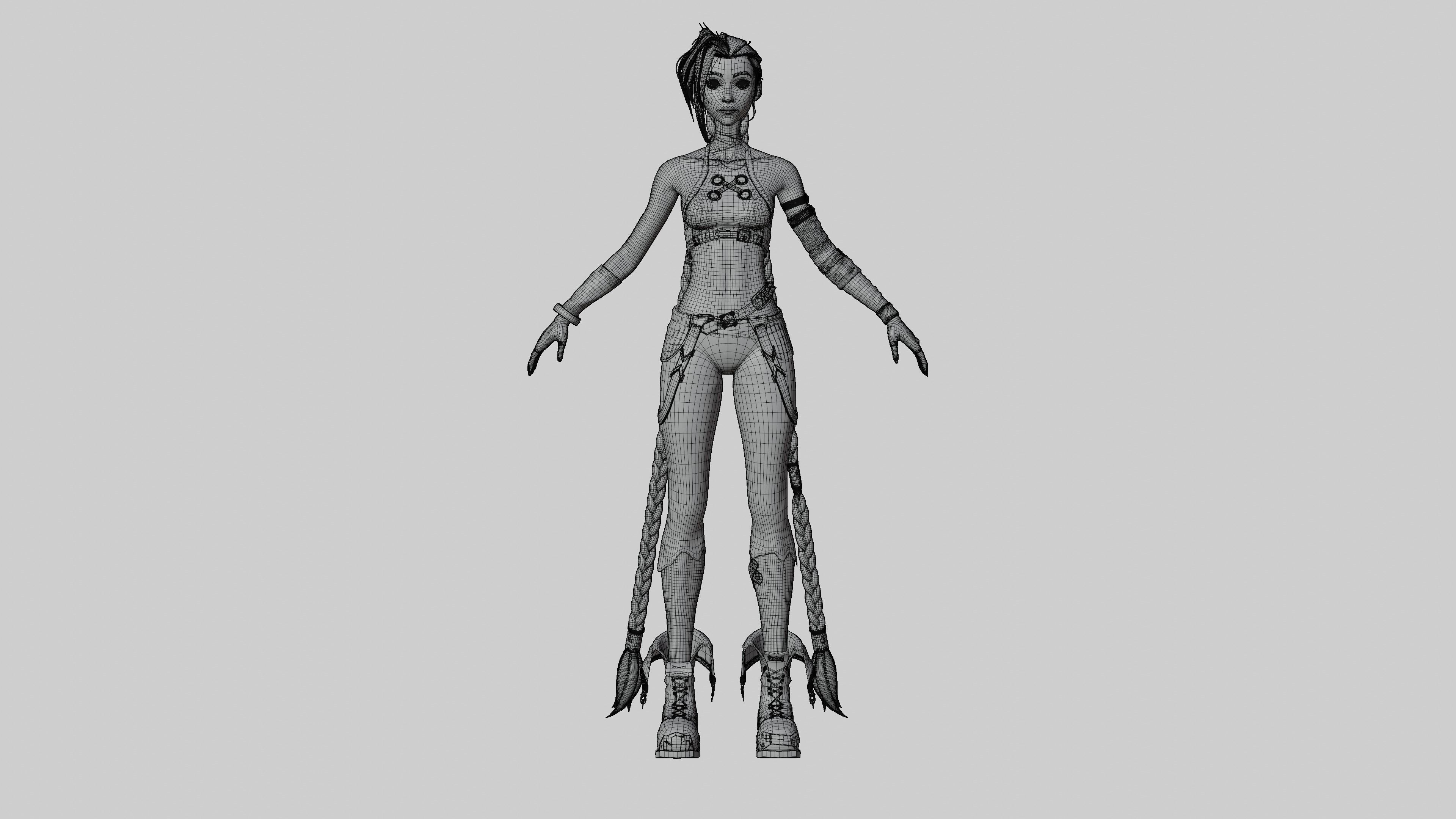 Arcane Jinx 3D model rigged | CGTrader