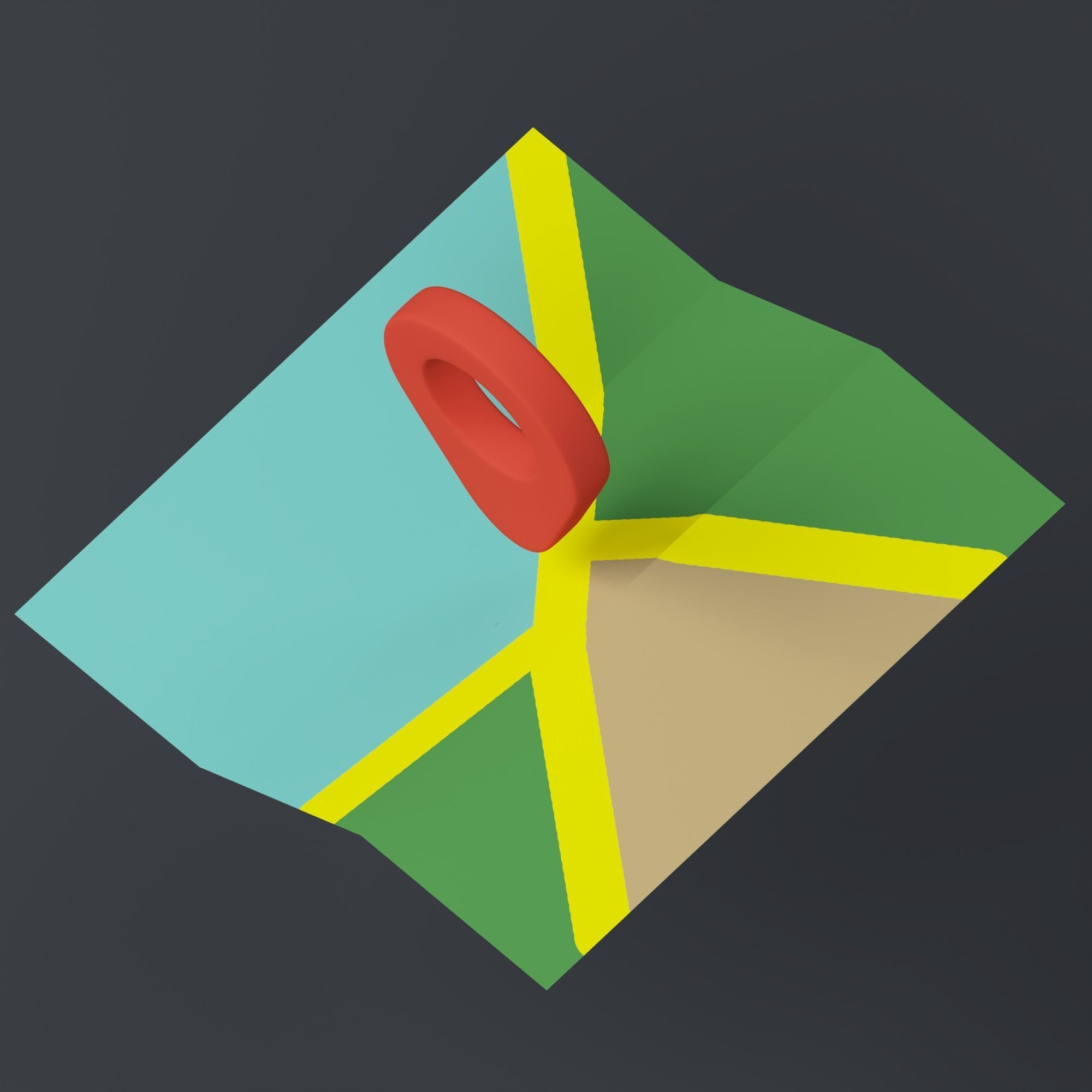 3D model Map - stylized icon VR / AR / low-poly | CGTrader