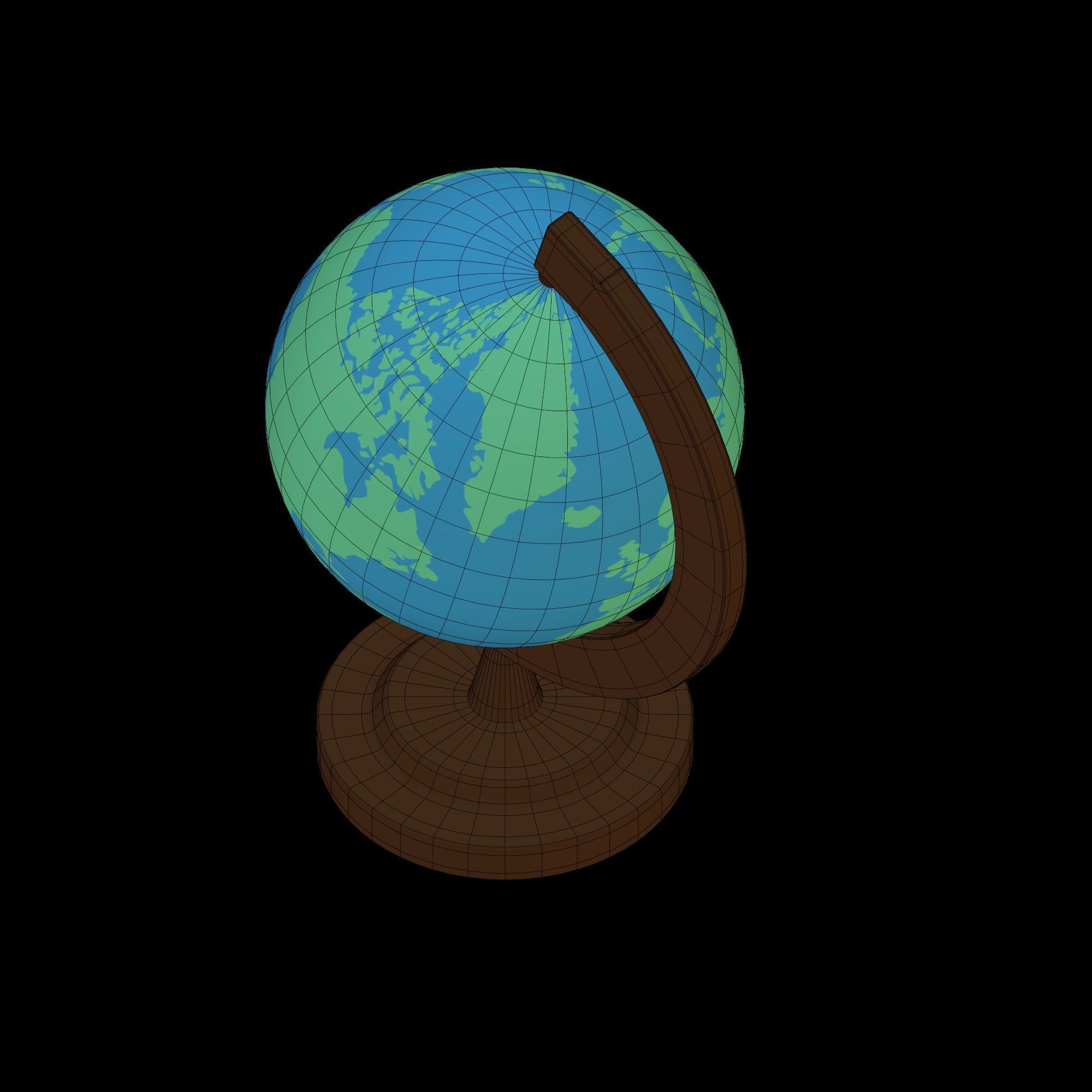 Globe - stylized icon 3D model | CGTrader