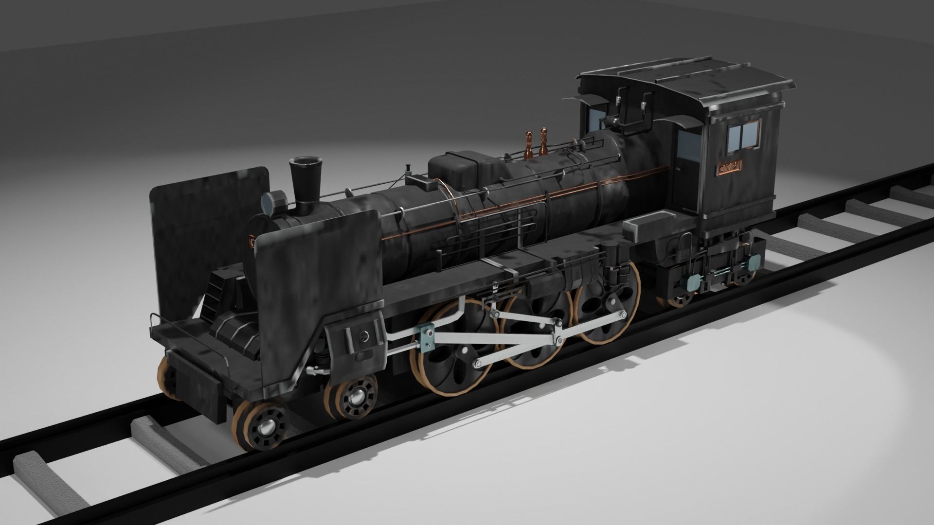 3D model Locomotive c5795 PBR Low poly game ready VR / AR / low-poly ...