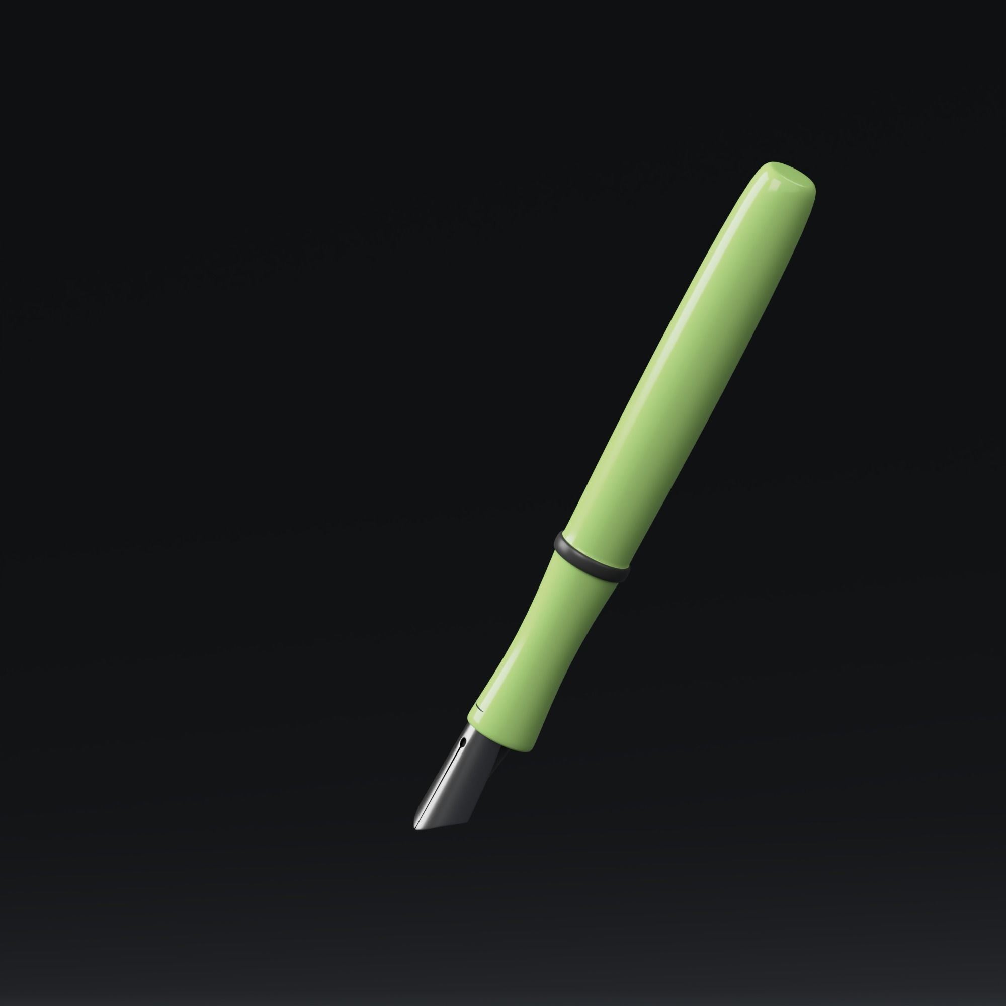 Fountain Pen - stylized icon 3D model | CGTrader