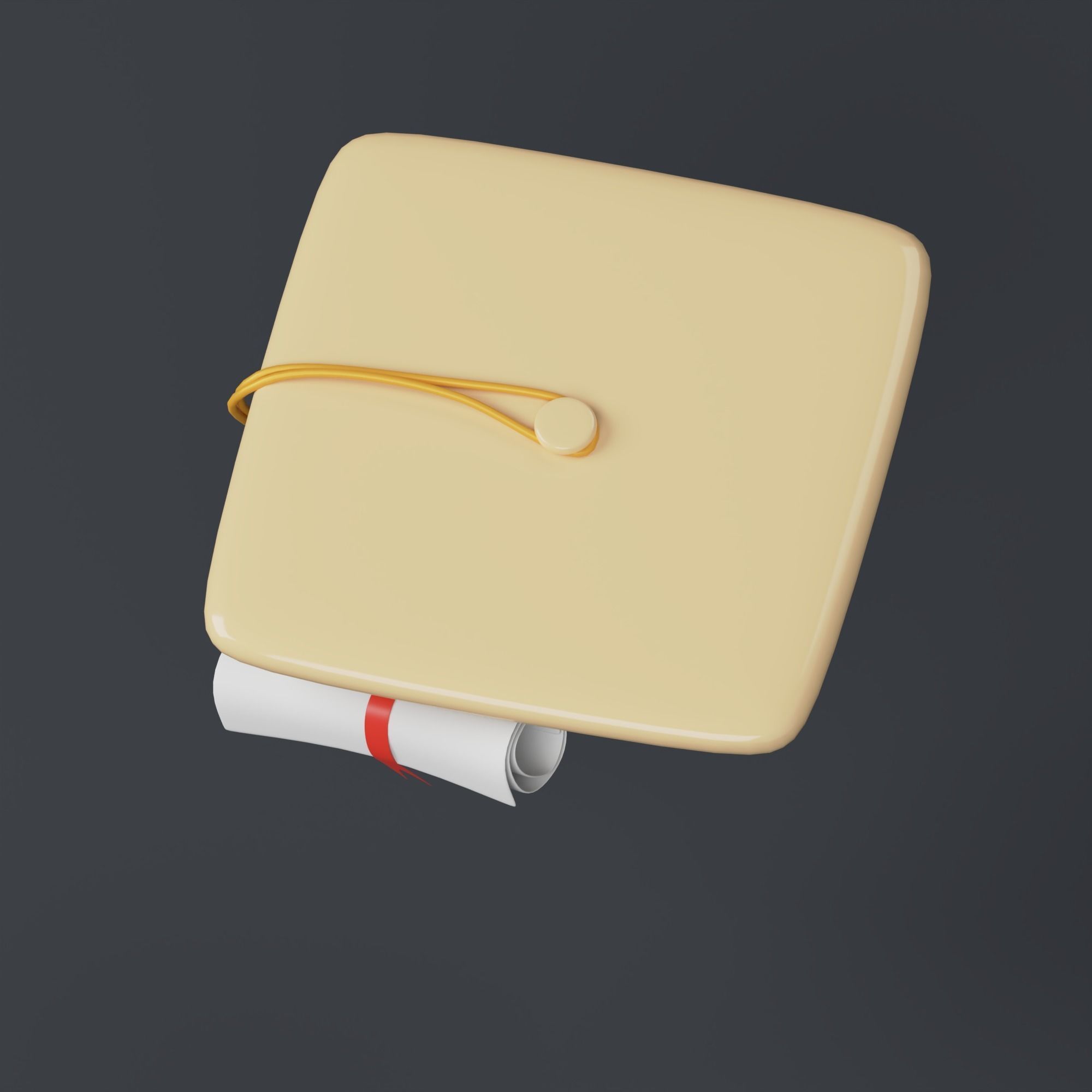Diploma - stylized icon 3D model | CGTrader