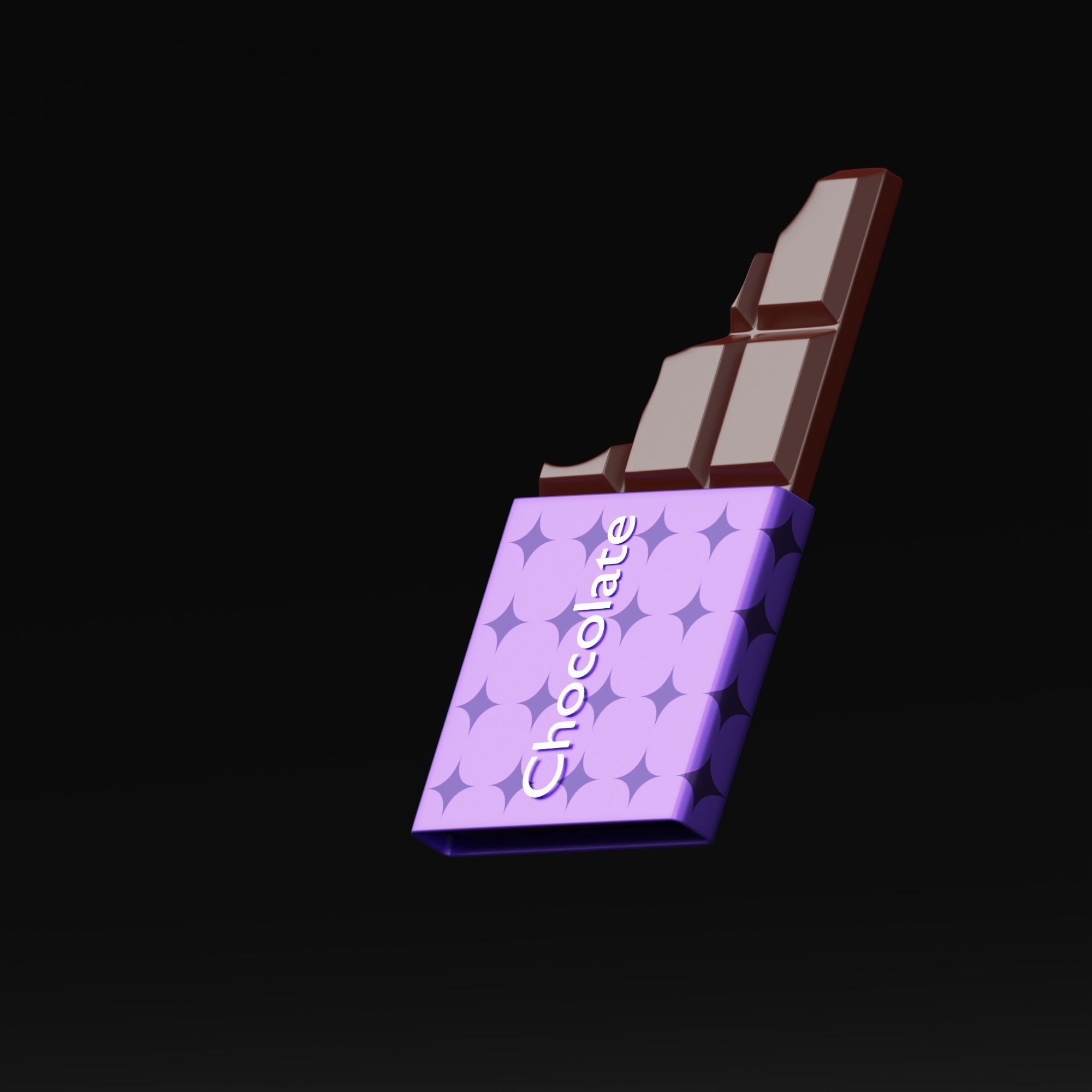 Chocolate Bar - Stylized icon 3D model | CGTrader