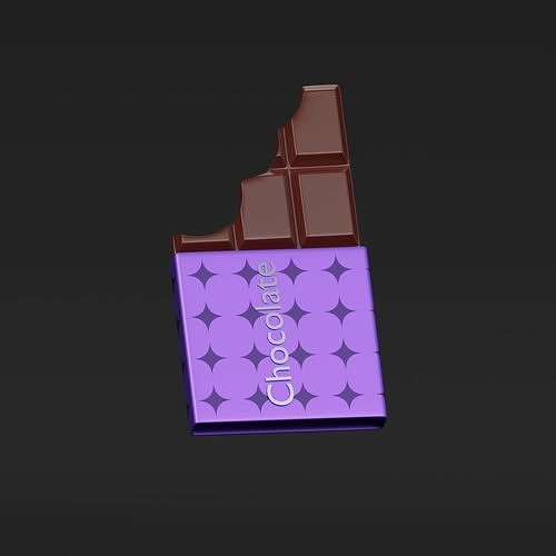 Chocolate Bar - Stylized icon 3D model | CGTrader