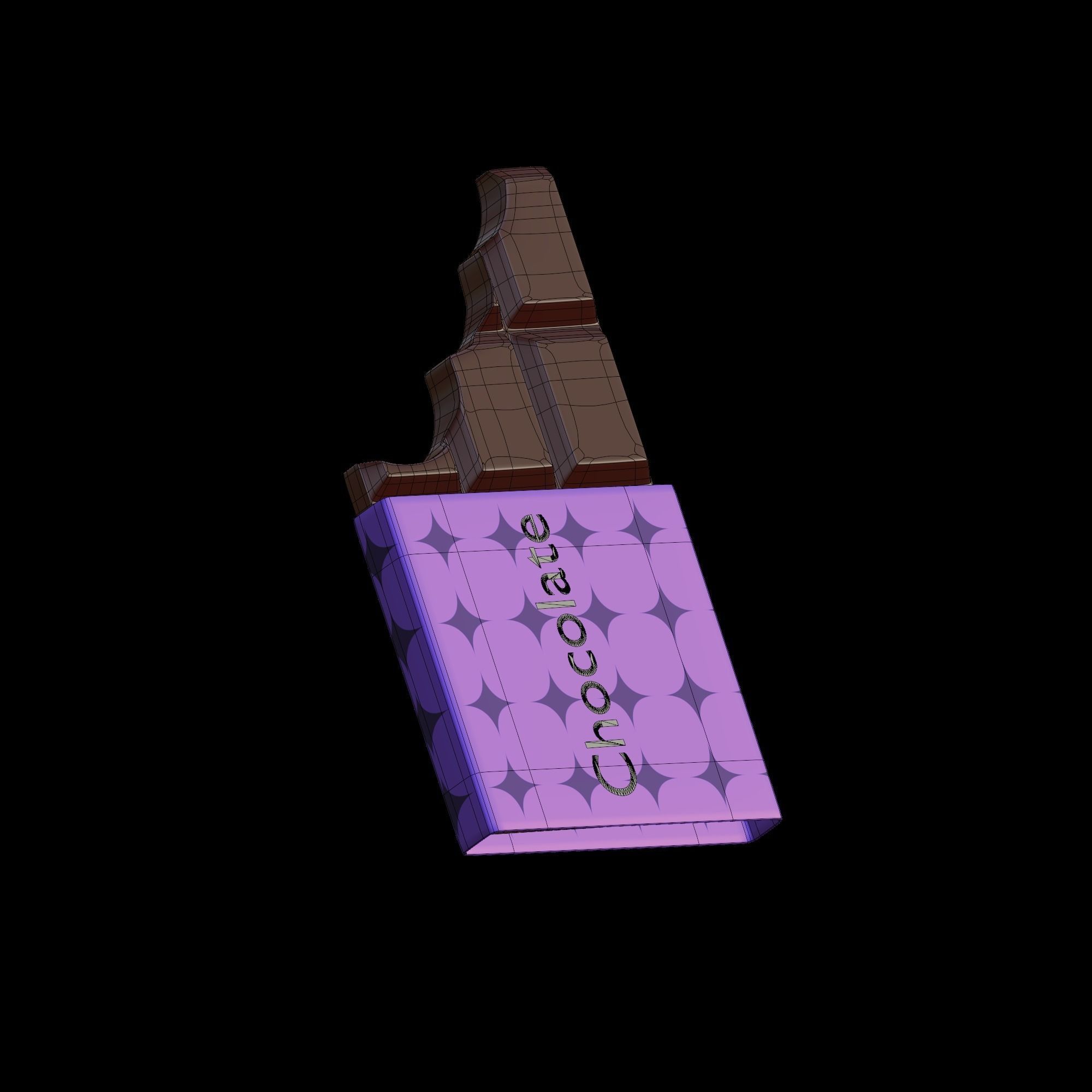 Chocolate Bar - Stylized icon 3D model | CGTrader