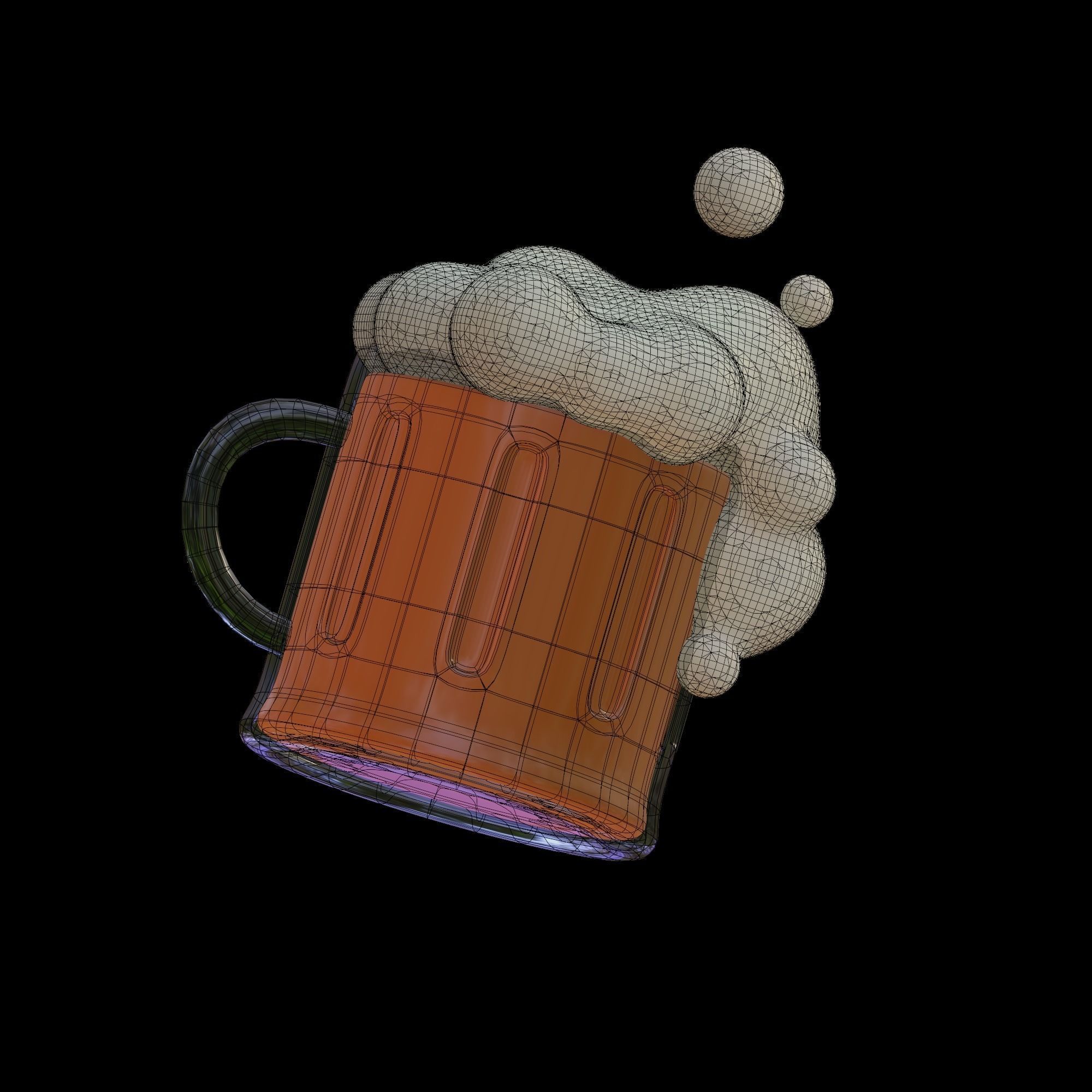 Beer - Stylized Cartoon icon 3D model | CGTrader