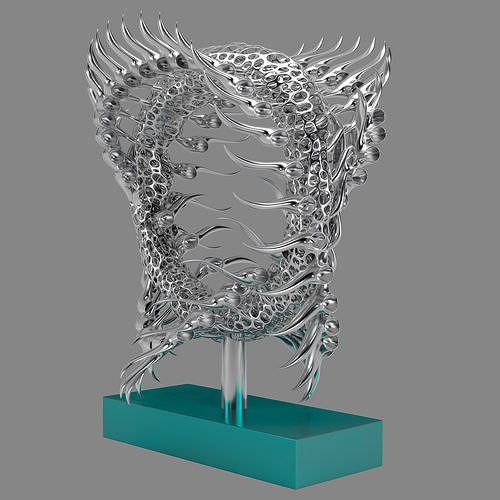 Skeleton Sculpture fantasy 3D model | CGTrader