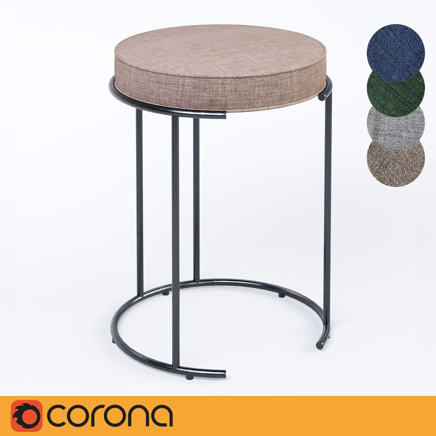 Nina stools by Living divani 3D model | CGTrader