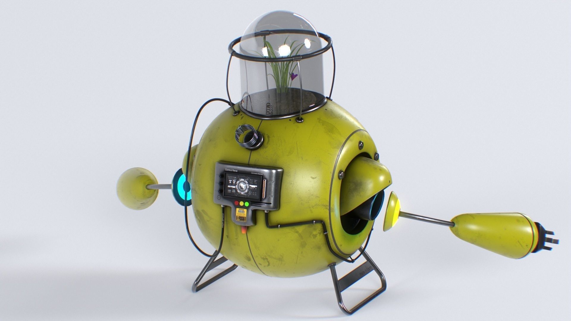 3D model Planting Robot Sci-Fi Fantasy Character VR / AR / low-poly ...