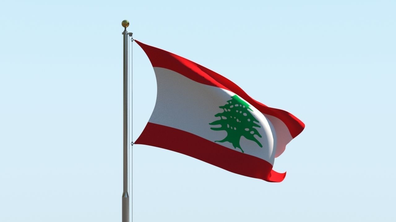 Animated Lebanon Flag 3D model animated | CGTrader