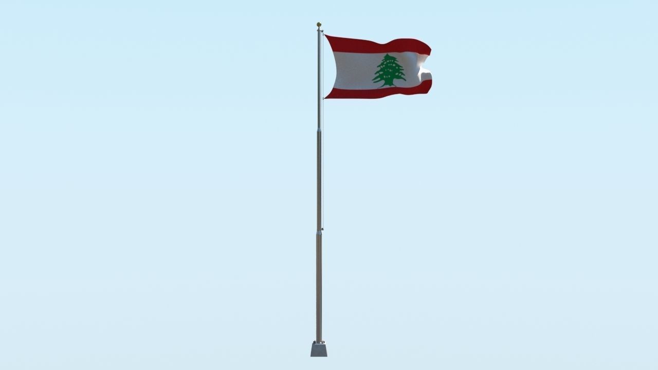 Animated Lebanon Flag 3D model animated | CGTrader
